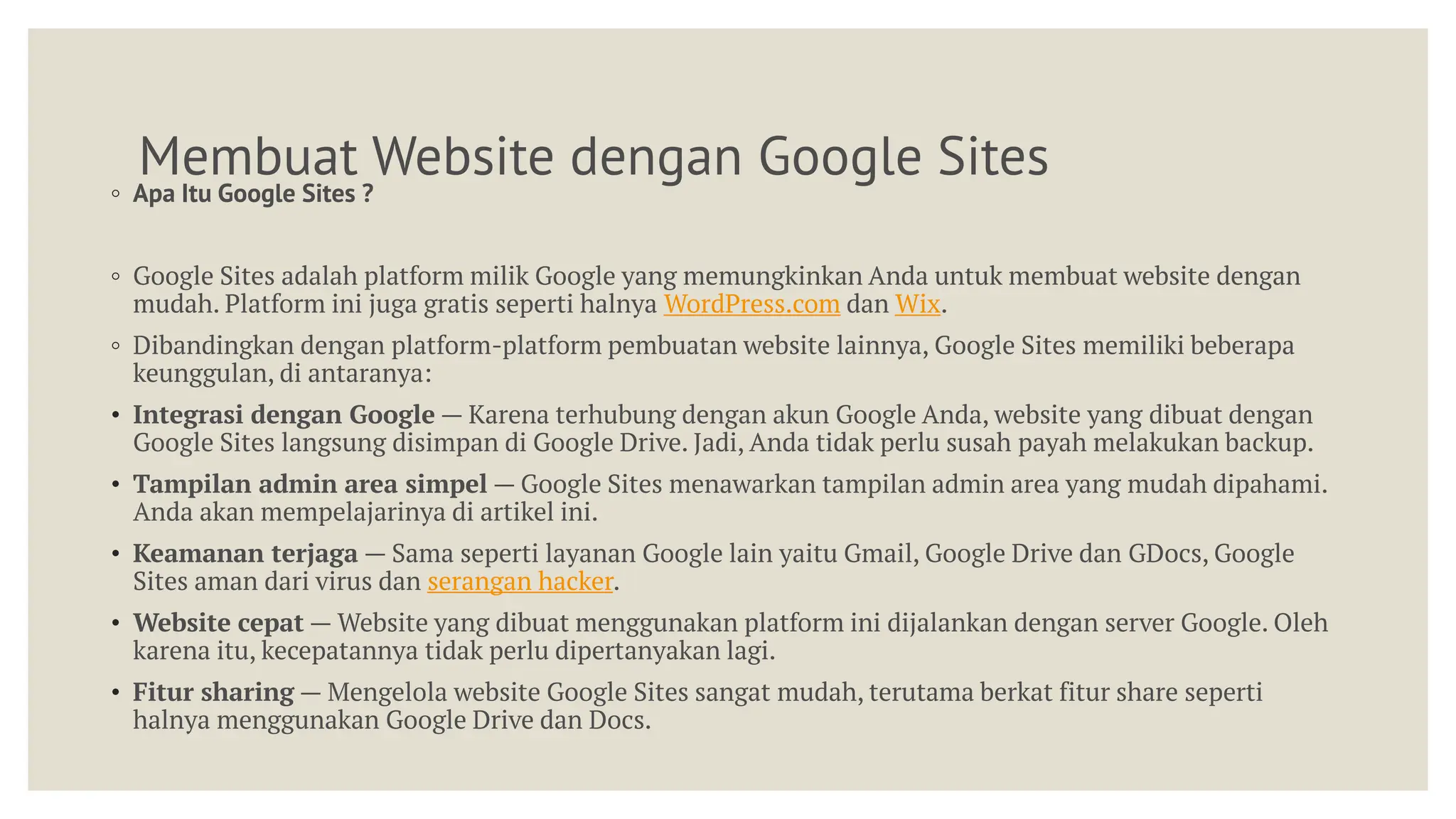 Cara Membuat Google Sites dengan menggunakan Akun Google | PDF