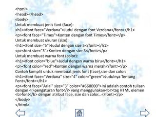 Cara membuat html (desma susanti) | PPTX