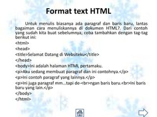 Cara membuat html (desma susanti) | PPTX
