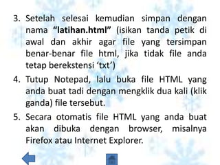 Cara membuat html (desma susanti) | PPTX