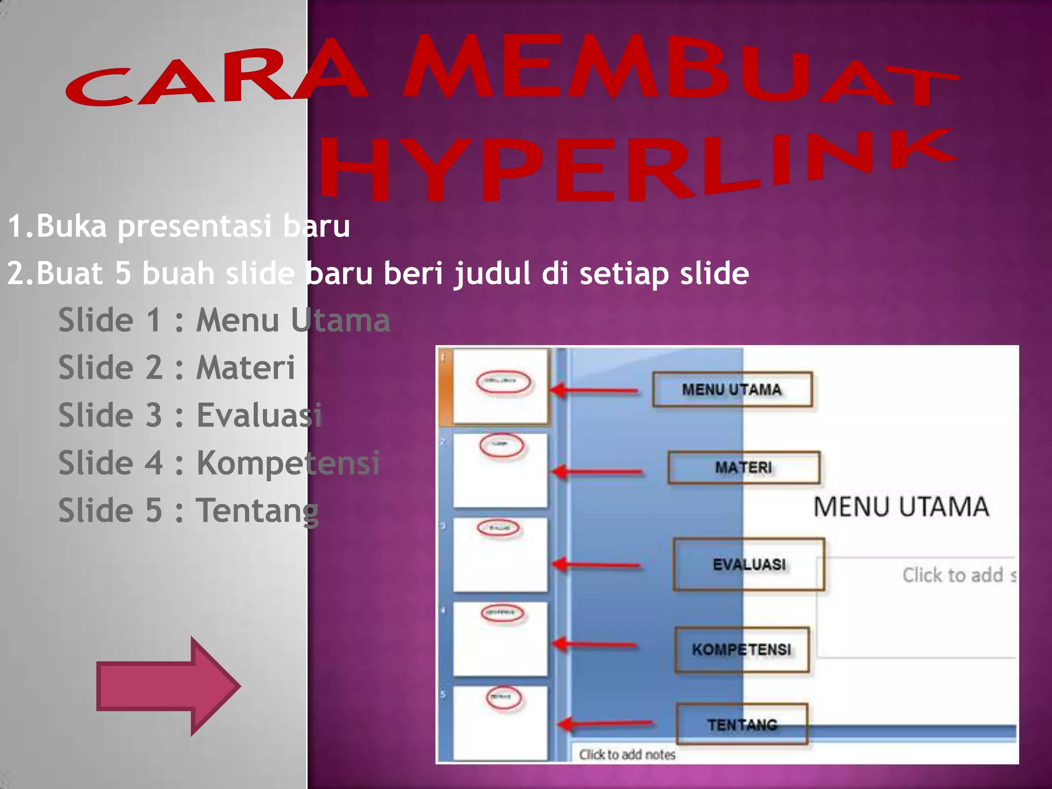 Cara membuat hyperlink | PPTX