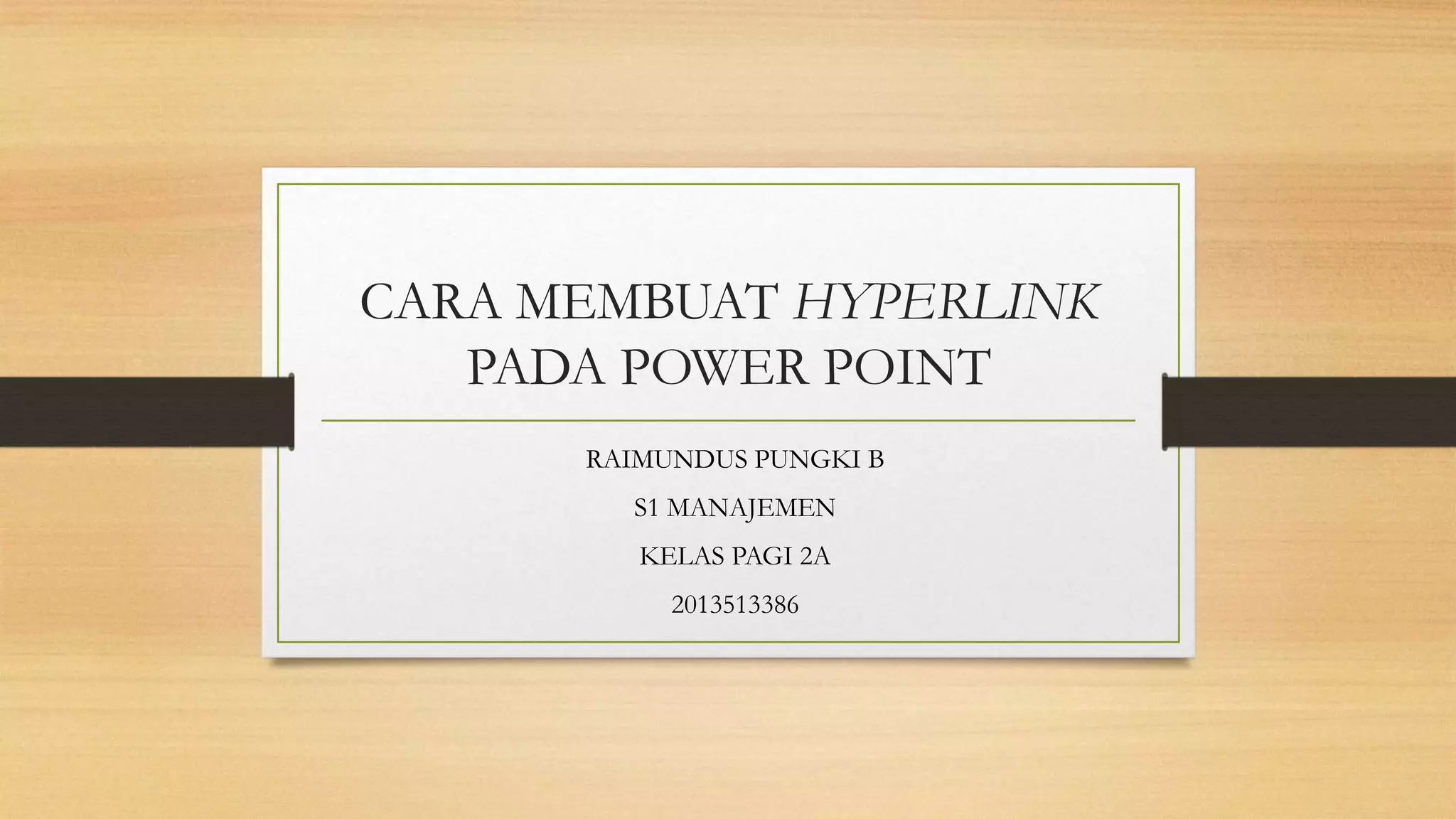 Cara membuat hyperlink pada power point | PPTX