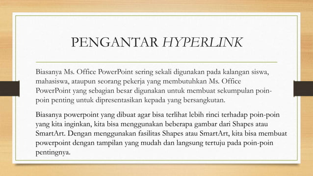Cara membuat hyperlink pada power point | PPTX