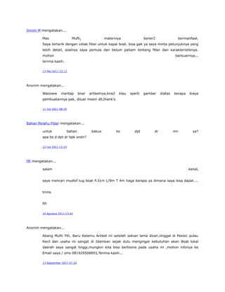 Cara membuat kapal fiber | RTF