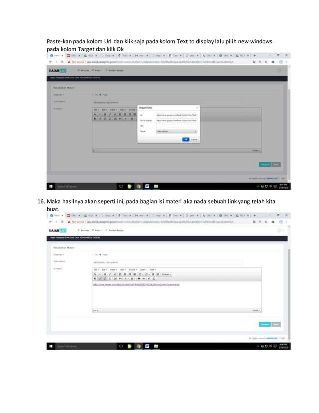 Cara membuat kelas online menggunakan lms siajar | DOCX