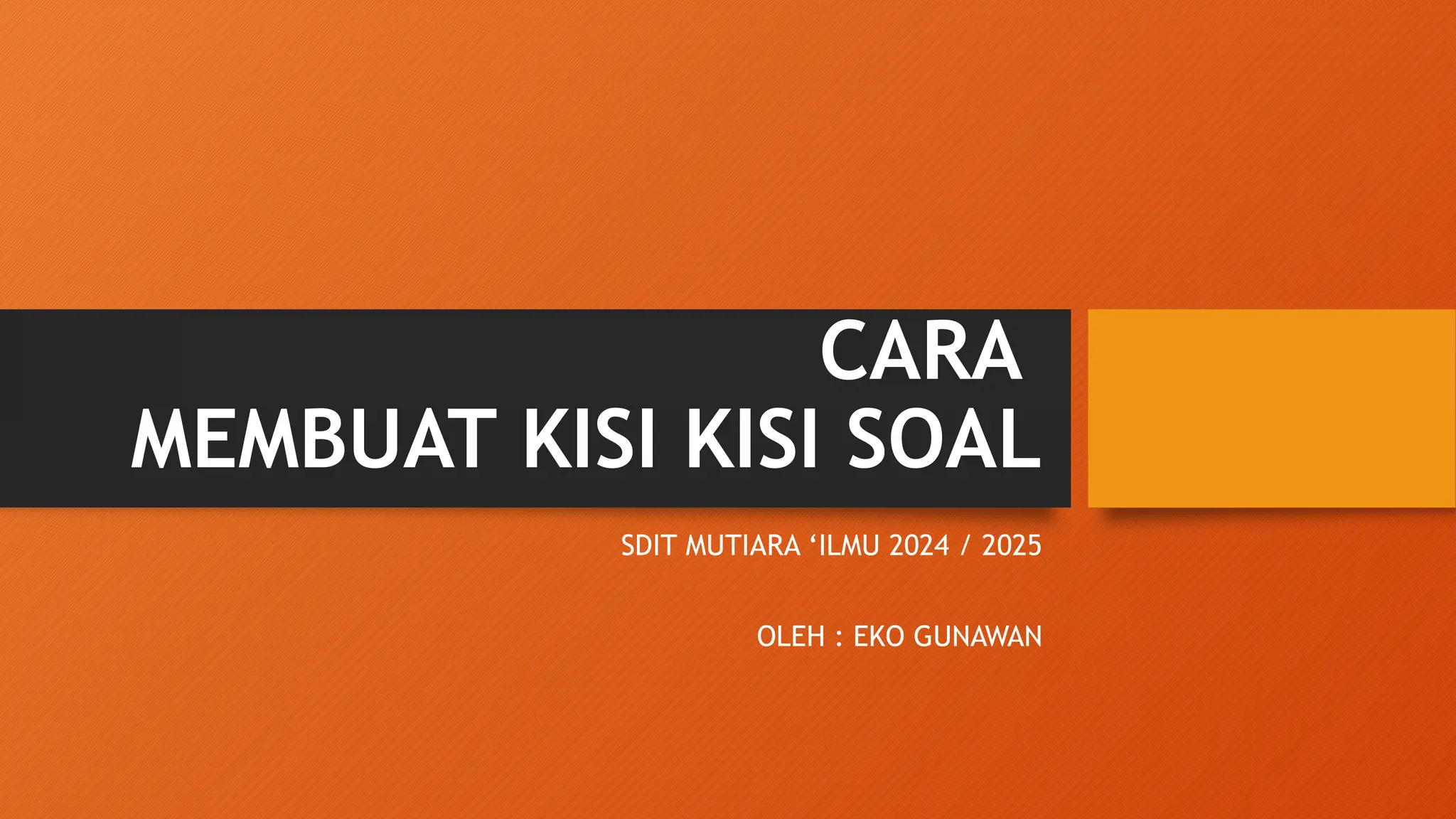 CARA MEMBUAT KISI KISI soal berdasarkan taksonomi Bloom | PPTX