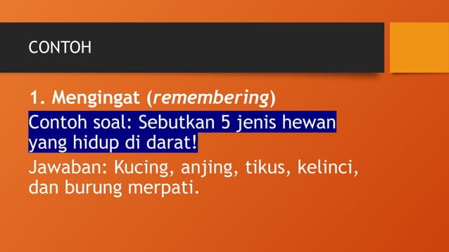 CARA MEMBUAT KISI KISI soal berdasarkan taksonomi Bloom | PPTX