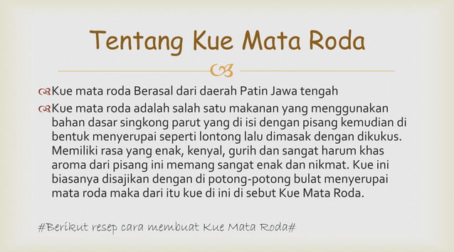 Cara membuat kue mata roda | PPT