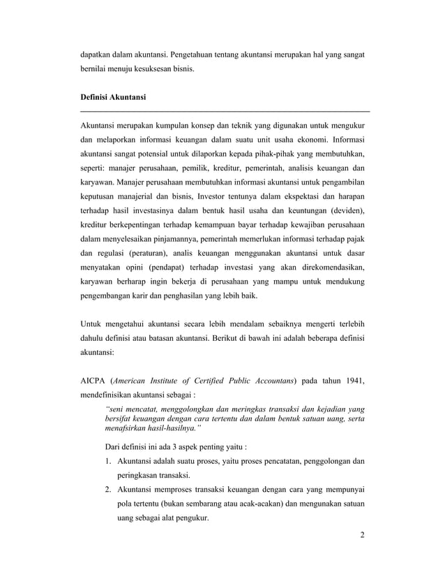 Cara membuat laporan keuangan perusahaan bab-1-akuntansi | PDF