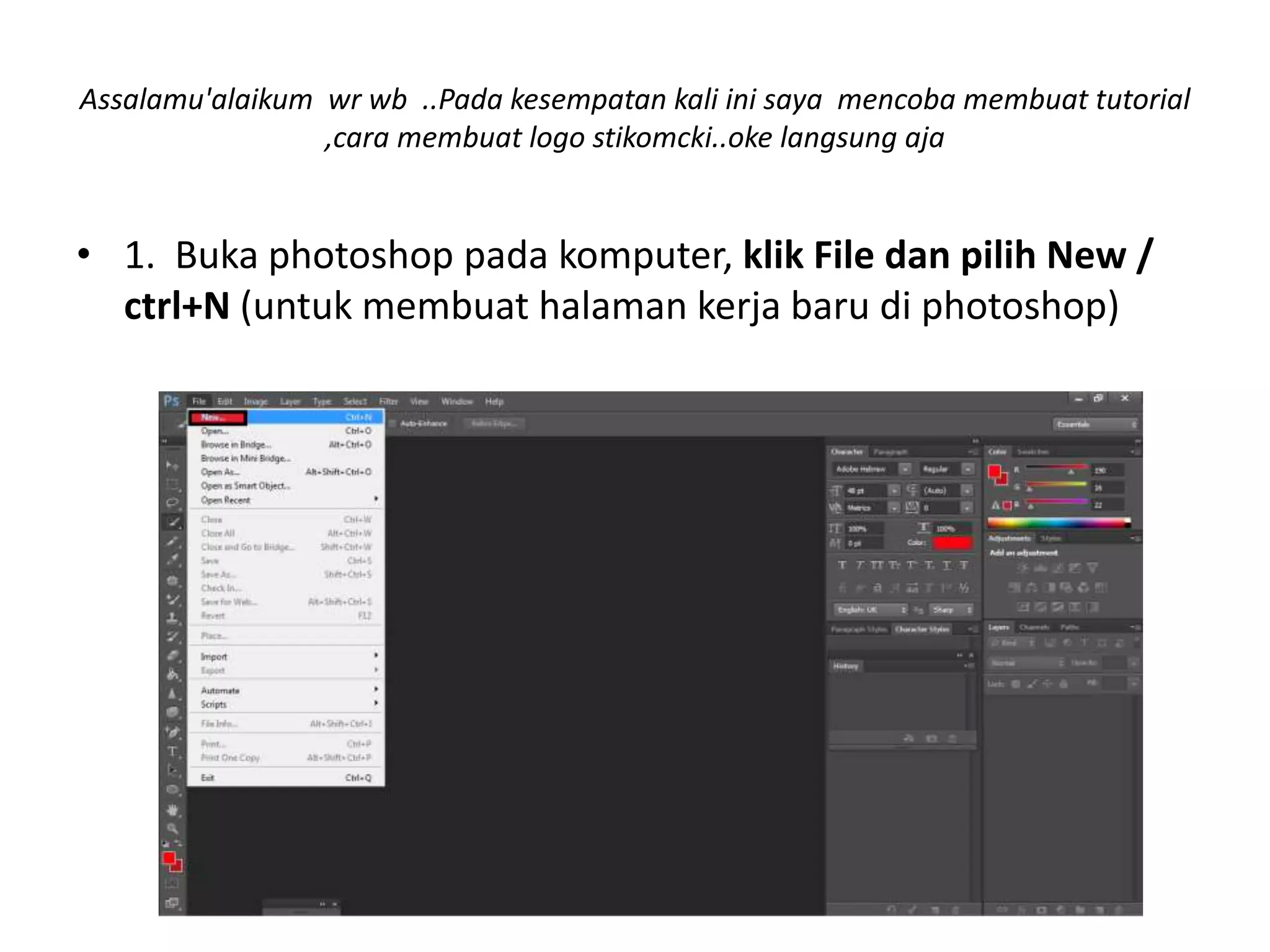 Cara membuat logo stikomcki dengan photoshop | PPTX