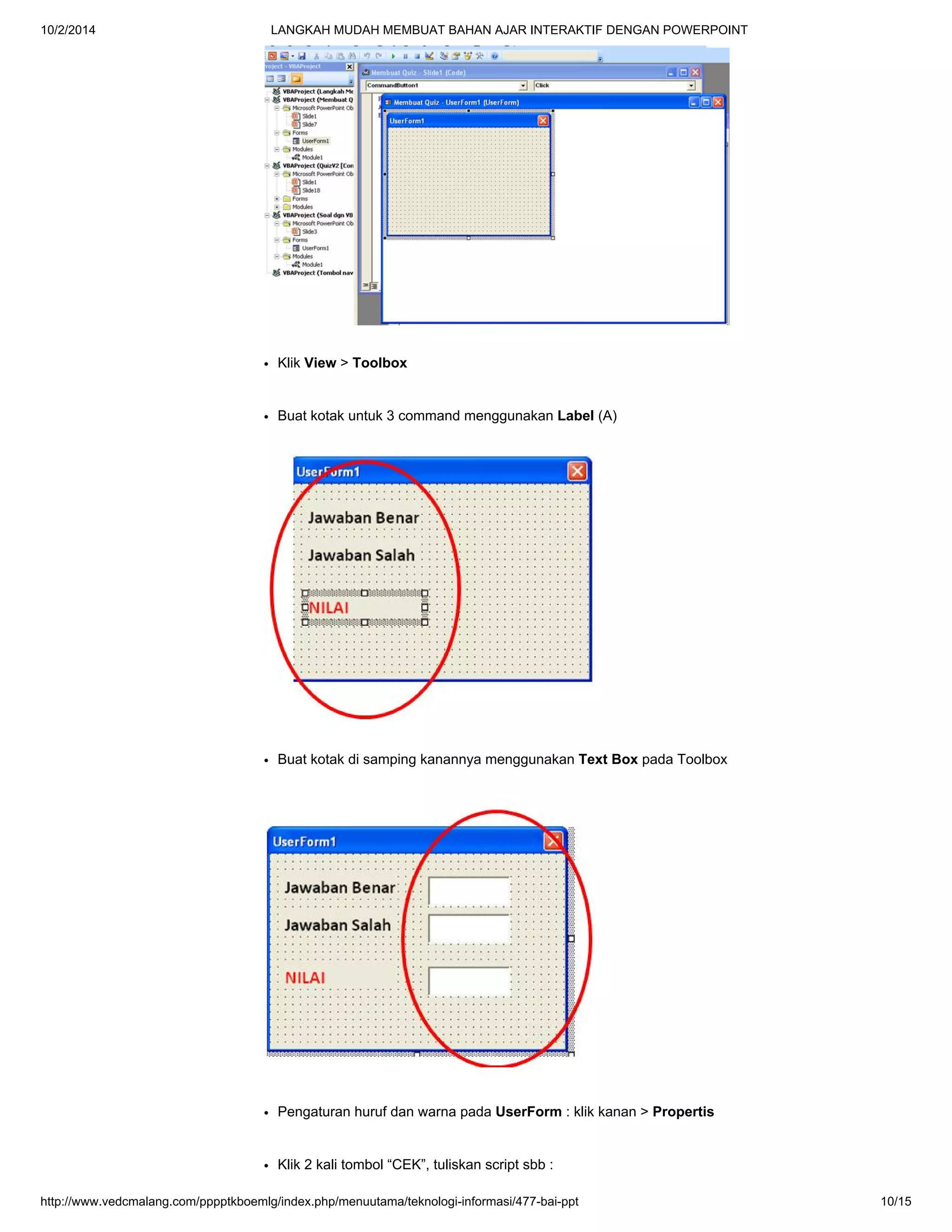 Cara membuat macros | PDF