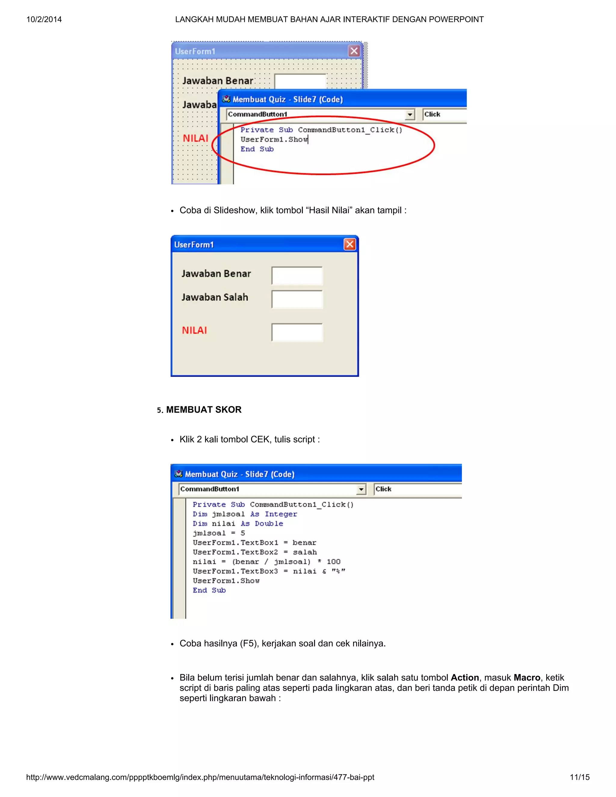 Cara membuat macros | PDF