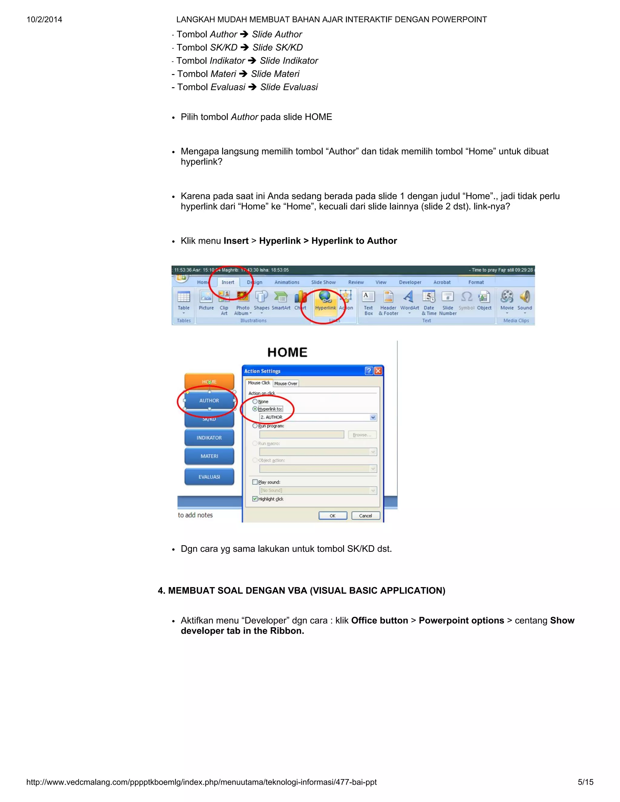 Cara membuat macros | PDF