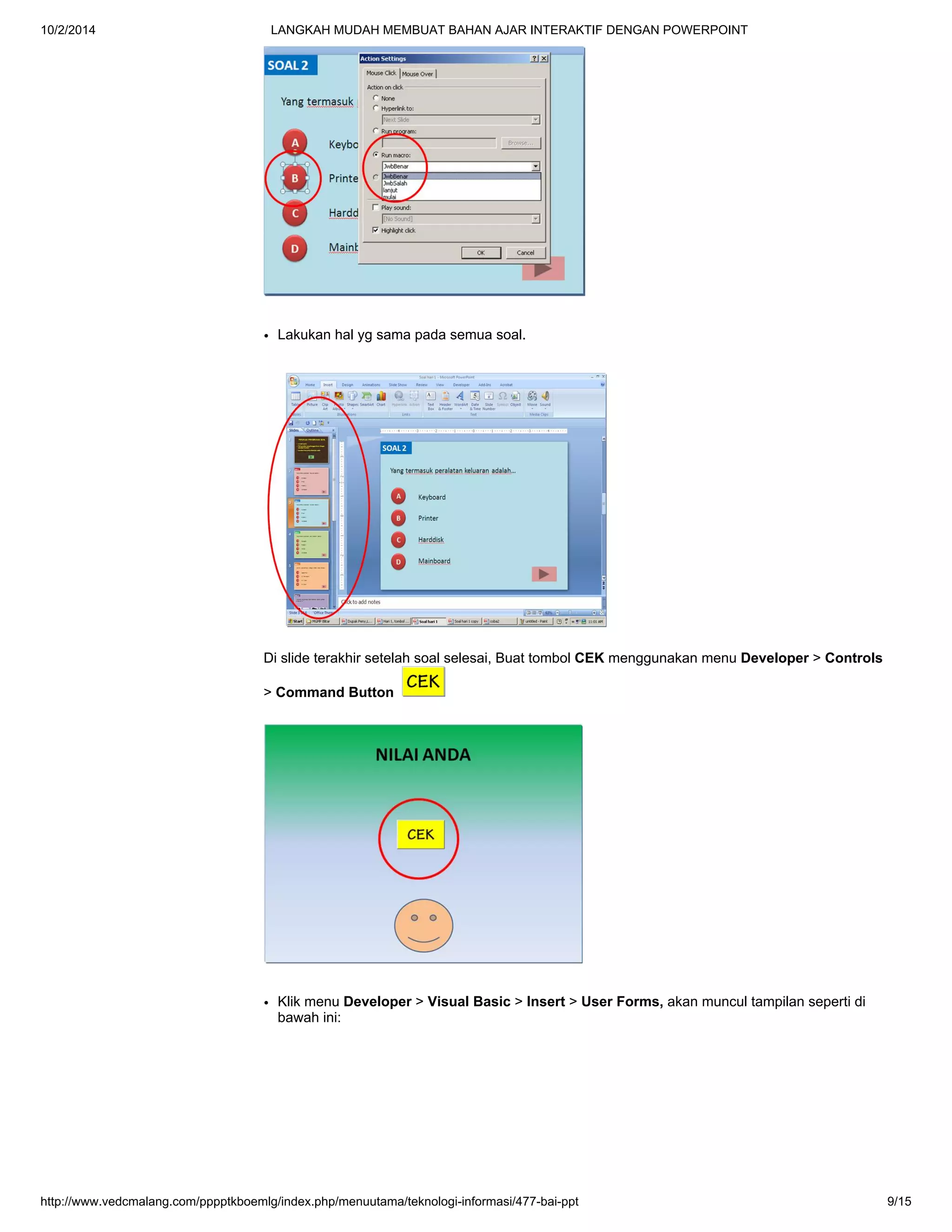 Cara membuat macros | PDF