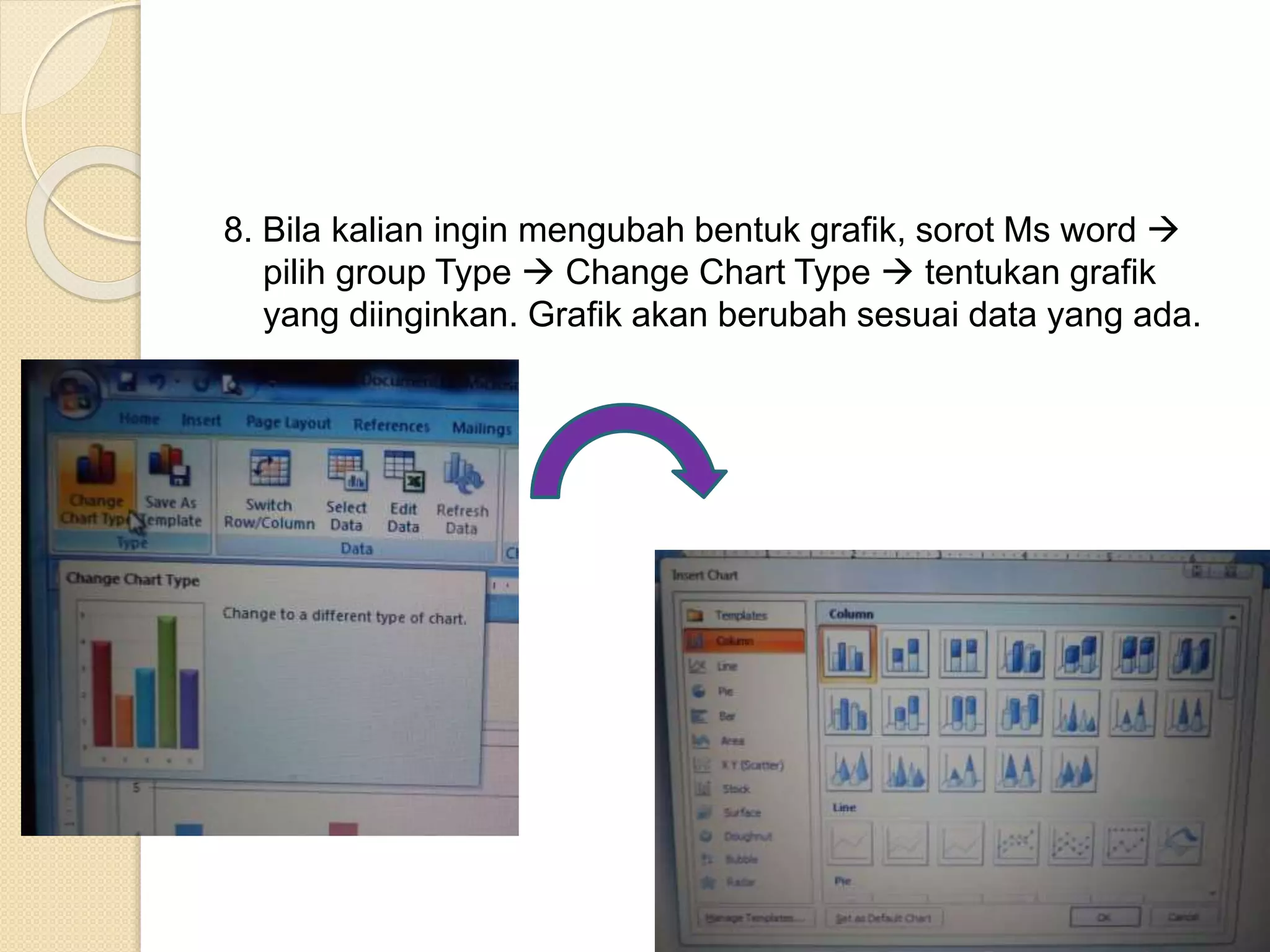 Cara membuat membuat grafik dengan ms word 2007 | PPTX