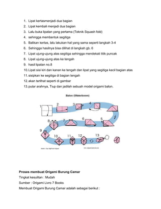 Cara membuat origami | DOCX