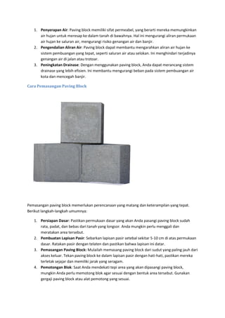 Cara Membuat Paving Block Dengan Mudah | PDF