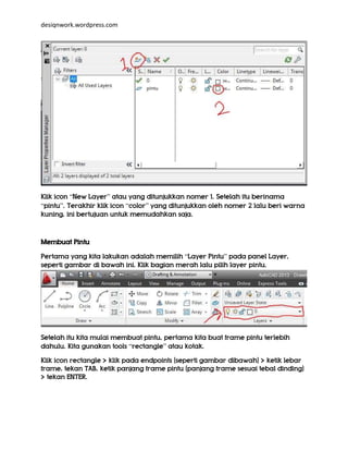 Cara membuat pintu di autocad | PDF