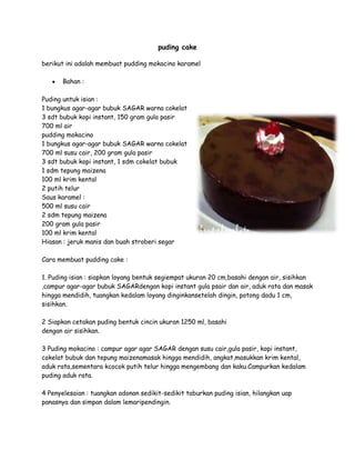 Cara membuat puding | PDF