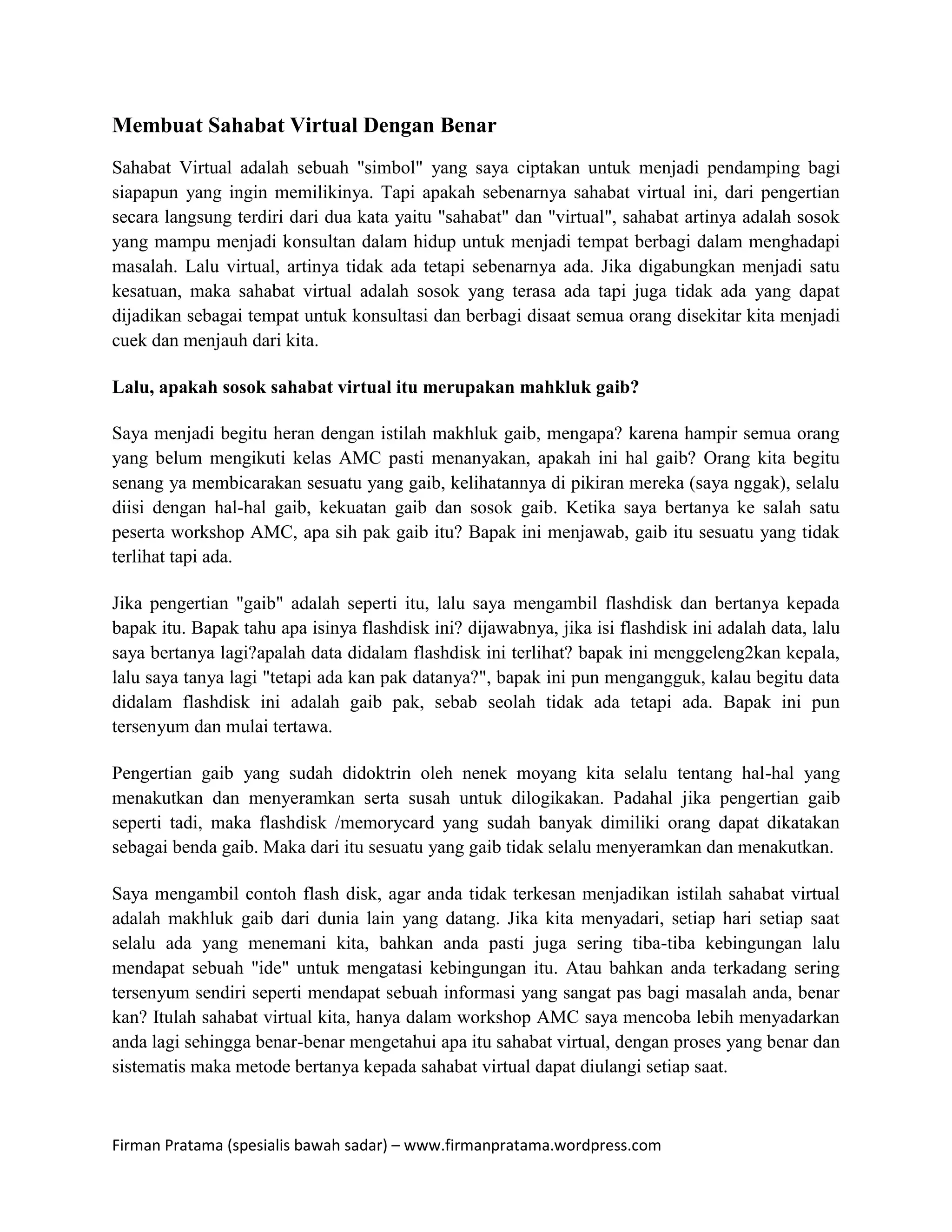 Cara membuat sahabat virtual dan manfaatnya | PDF