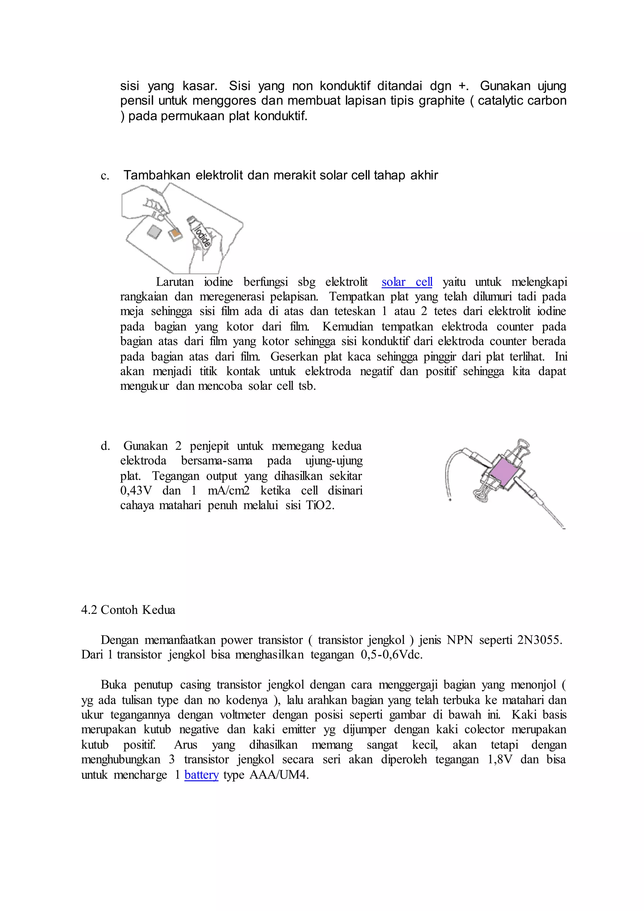 Cara membuat sel surya | DOCX