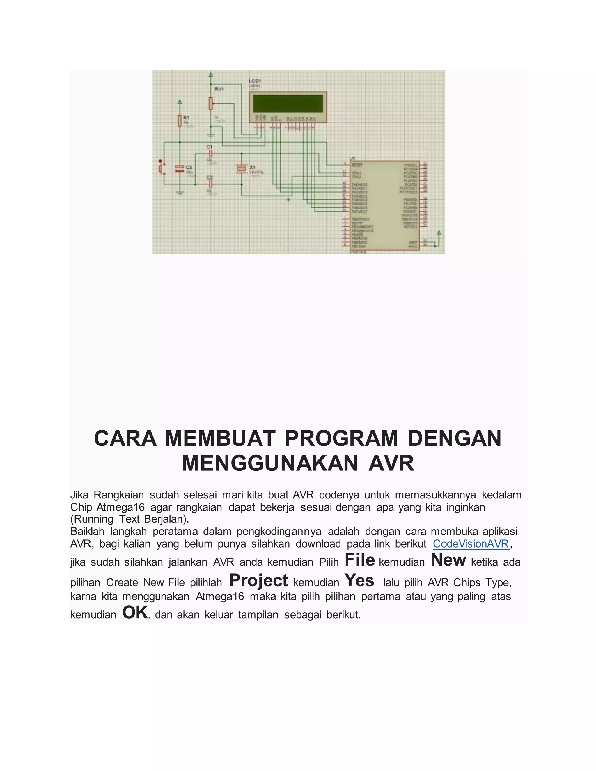 Cara membuat simulasi lcd running text dengan menggunakan proteus | DOCX