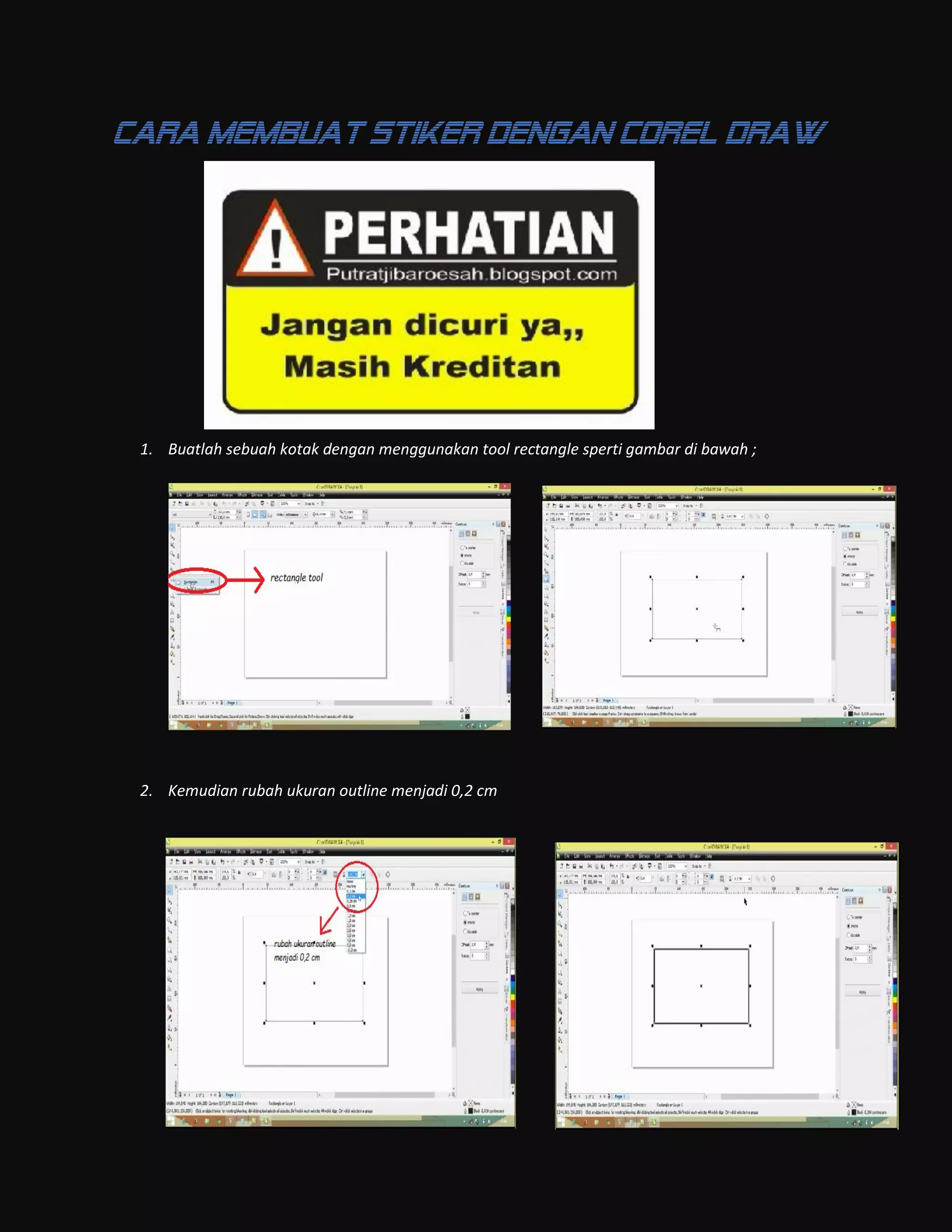 Cara membuat stiker dengan corel draw x4 | PDF