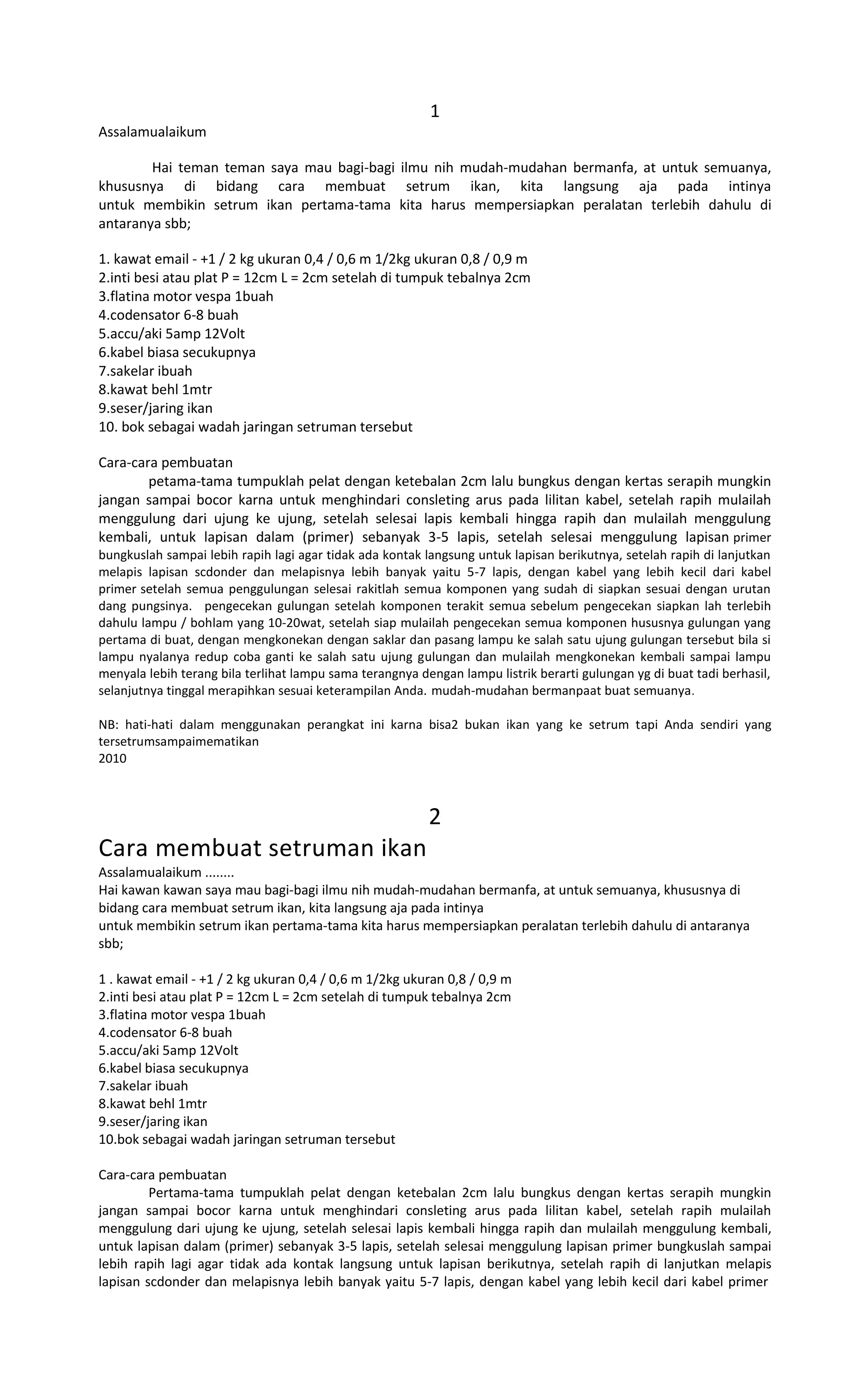 Cara membuat strum ikan | DOCX