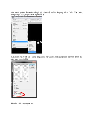 Cara membuat tulisan api | DOCX