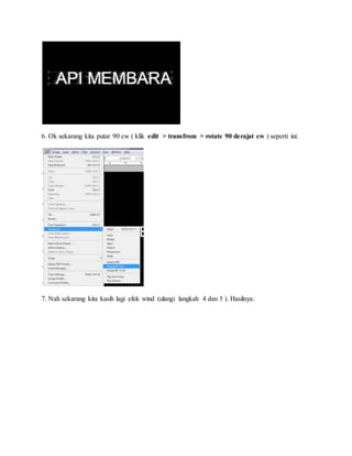 Cara membuat tulisan api | DOCX