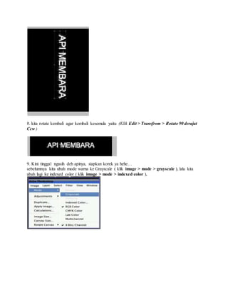 Cara membuat tulisan api | DOCX