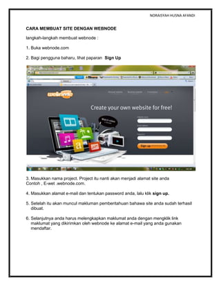 Cara membuat WEBNOTE | DOCX