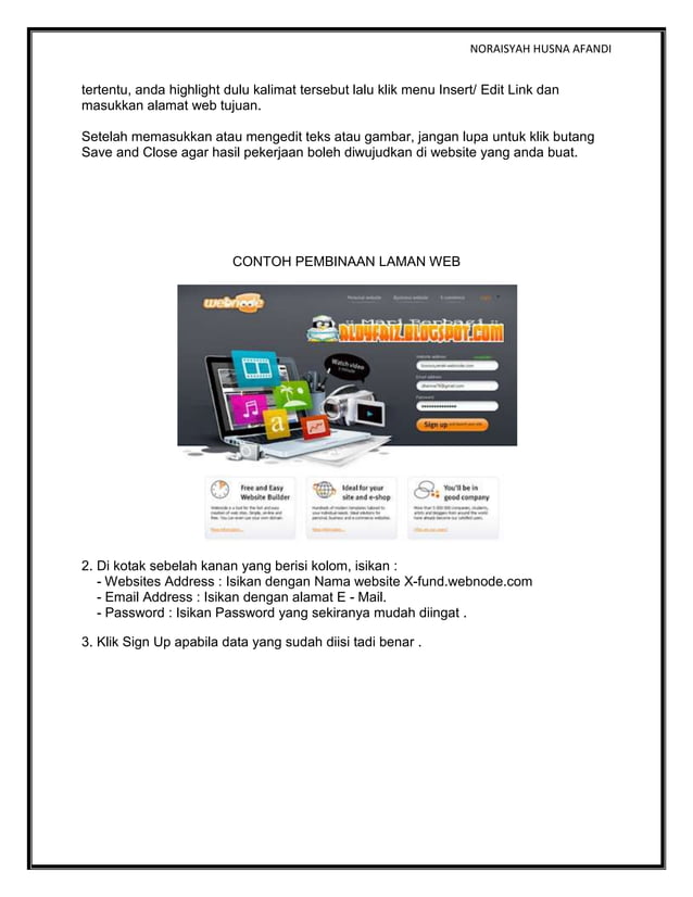 Cara membuat WEBNOTE | DOCX