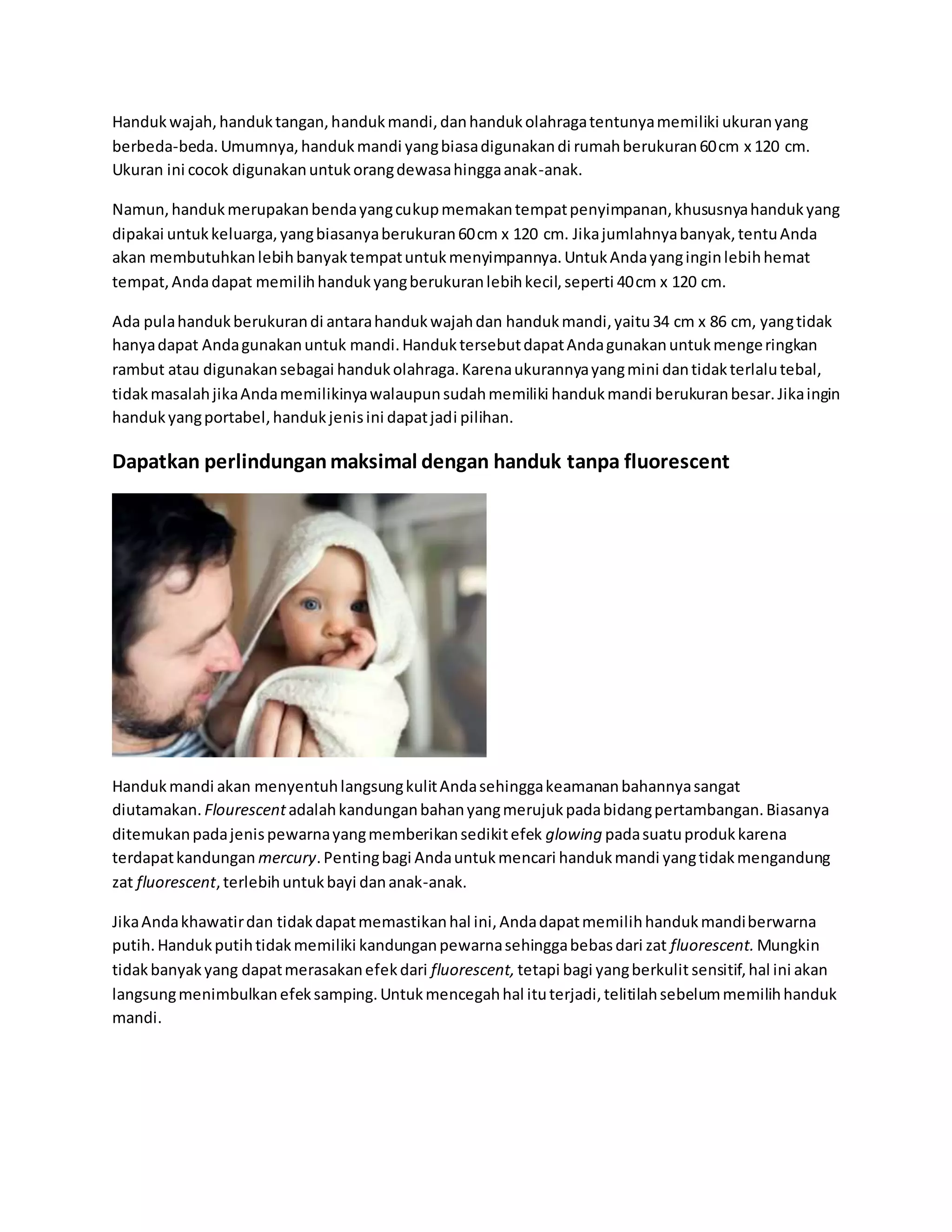 Cara memilih handuk mandi | PDF