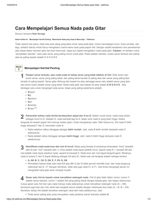Cara mempelajari semua nada pada gitar | PDF