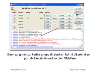 Cara memperbaiki service apache di xampp karena digunakan oleh vmware | PPT