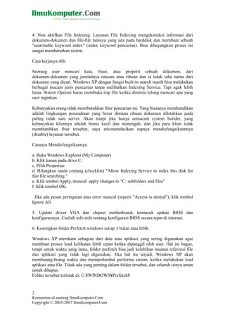 Cara mempercepat running windows xp | PDF