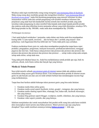 Cara memulai bisnis online | PDF