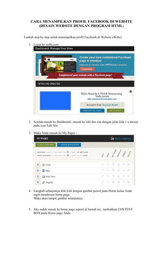 Cara menampilkan profil facebook di website atau Blog | DOC