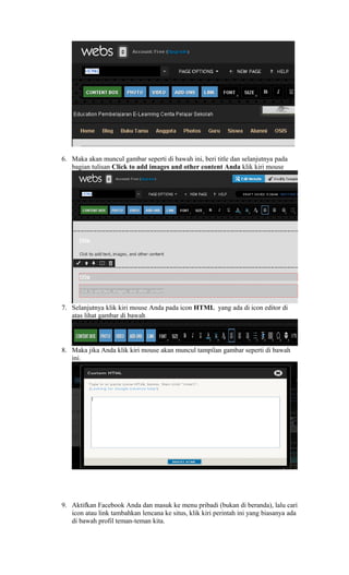 Cara menampilkan profil facebook di website atau Blog | DOC