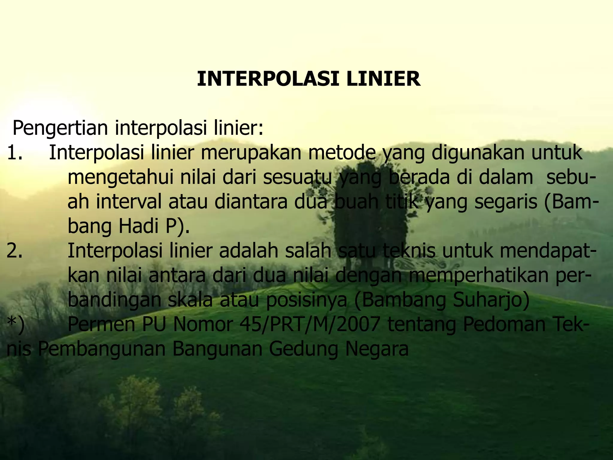 Cara Mencari Interpolasi linier Biaya Pembangunan Gedung Negara berdasarkan Permen PU No 45 ...