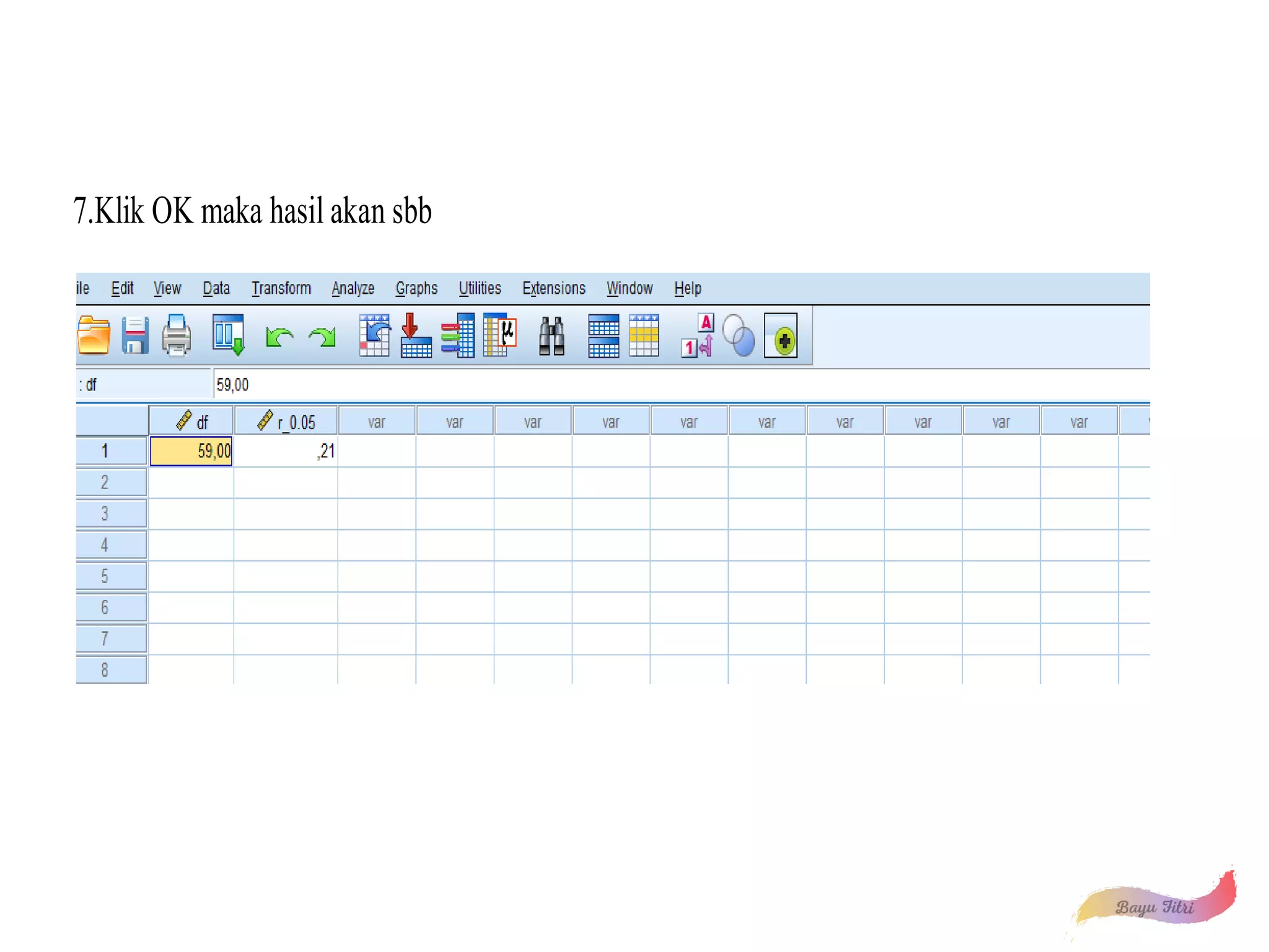 Cara mencari nilai r tabel dengan spss | PDF
