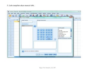 Cara mencari nilai t tabel dengan spss.21