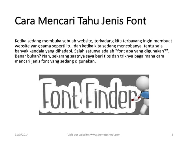 Cara mencari tahu jenis font | PDF