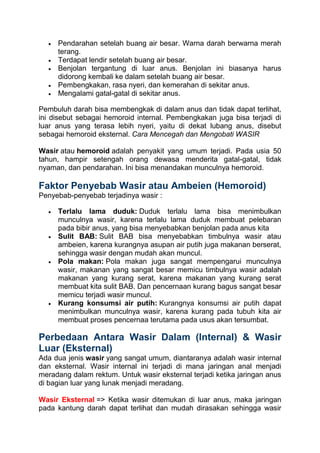 Cara mencegah dan mengobati wasir | PDF
