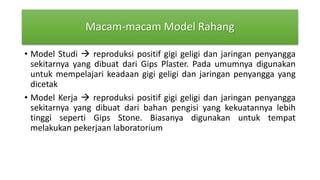 Cara mencetak dan pembuatan model rahang fitria rahmah (160110130077 ...