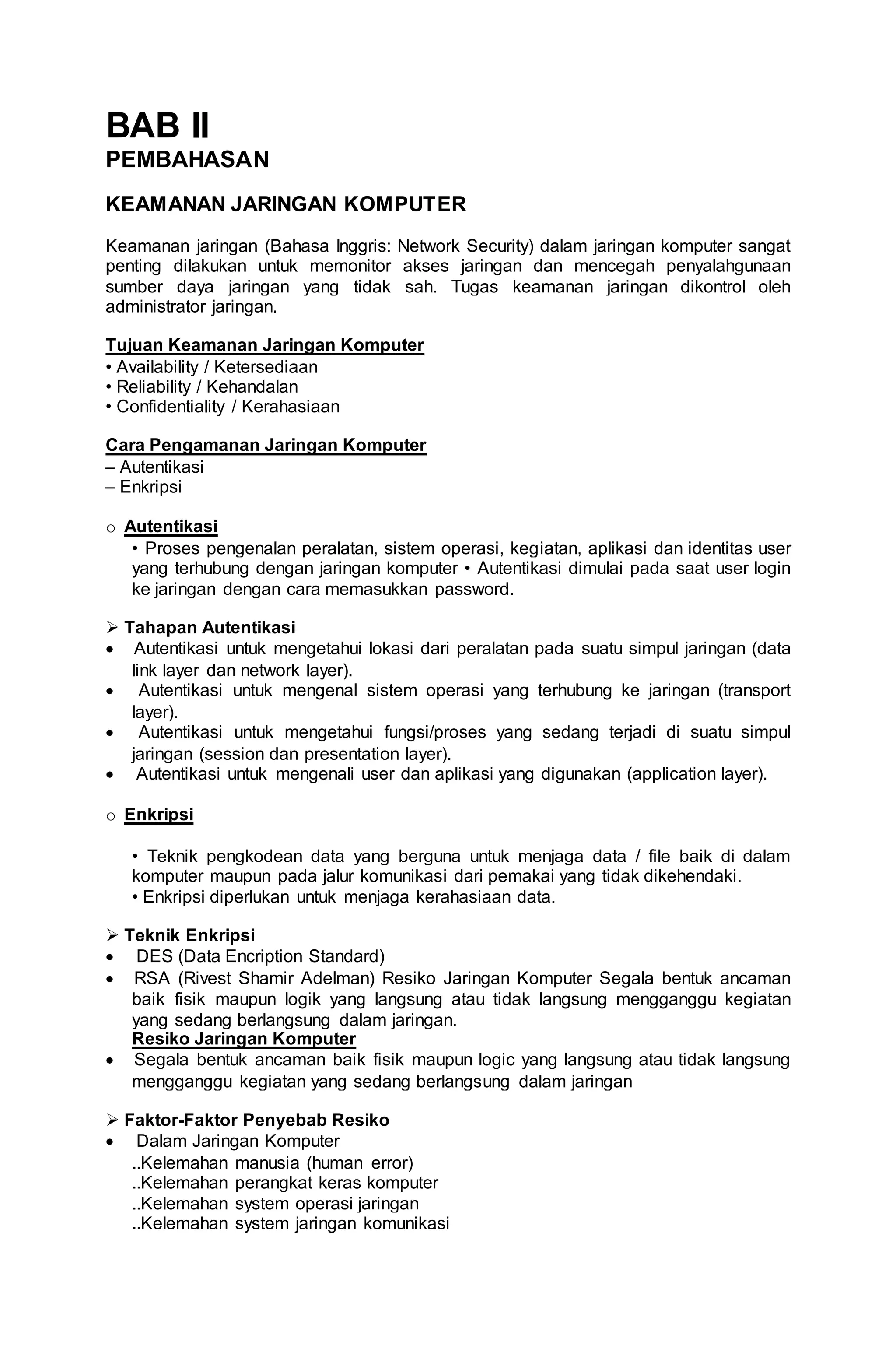 Cara mendesain sistem keamanan jaringan | DOCX