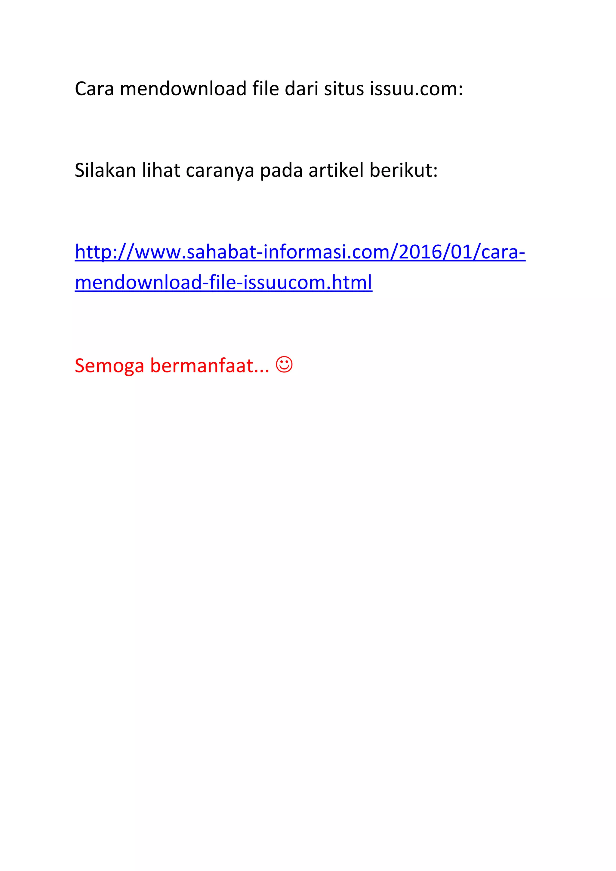 Cara mendownload file dari situs issuu.com