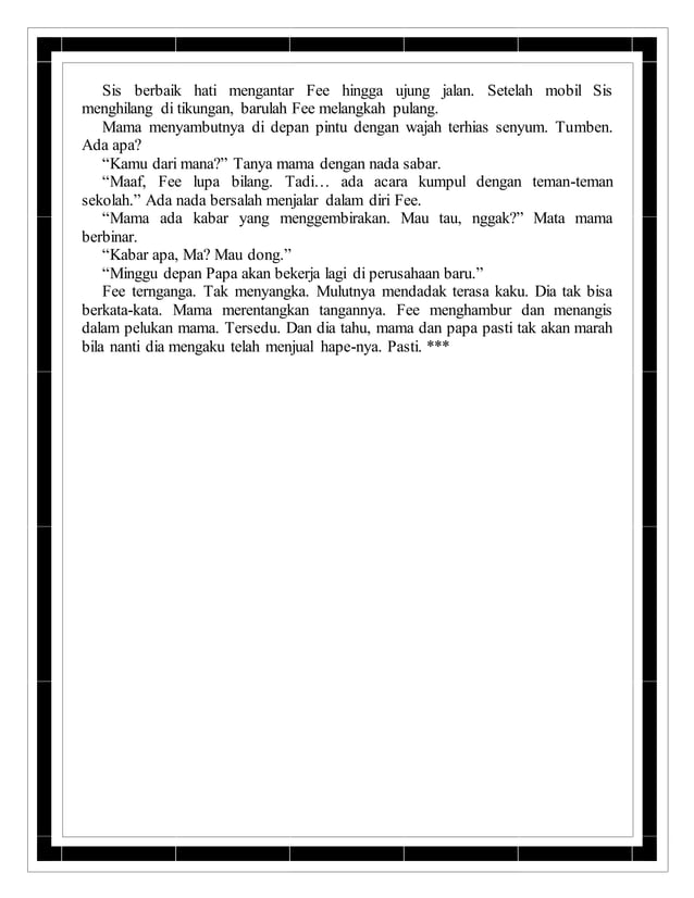 Cara menemukan unsur intrinsik dalam cerpen, BAHASA INDONESIA | DOCX