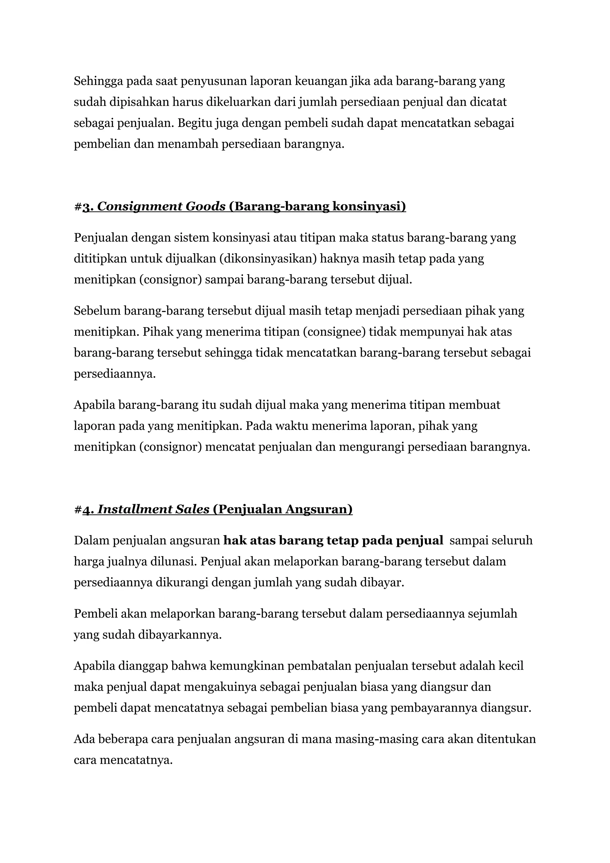 Cara menentukan status kepemilikan persediaan barang | PDF